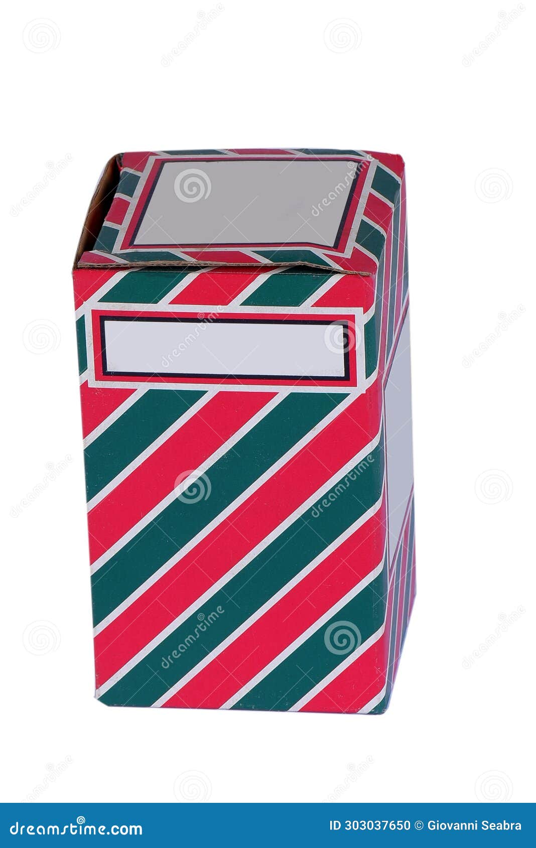 Beautiful Red Gift Box with Open Lid with Side View and Space for Text ...