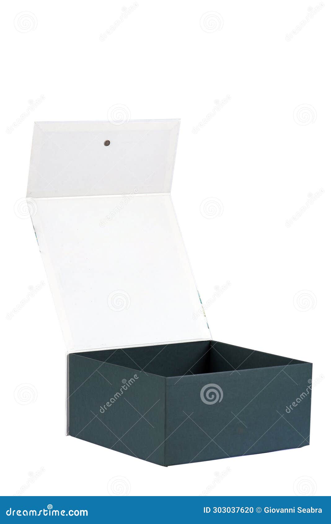 Beautiful Red Gift Box with Open Lid with Side View and Space for Text ...