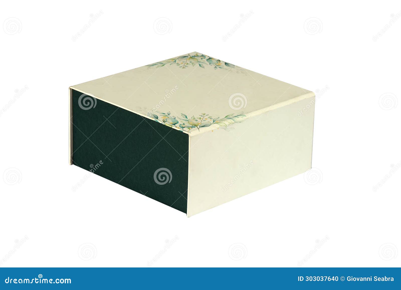 Beautiful Red Gift Box with Open Lid with Side View and Space for Text ...