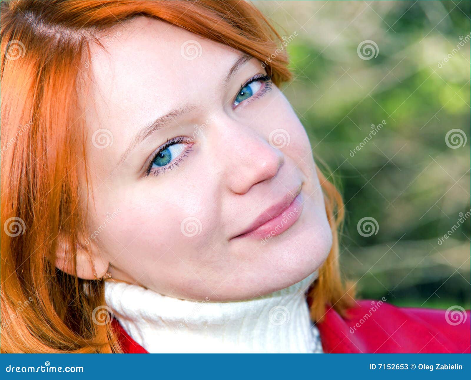 Beautiful red girl stock image. Image of beautiful, young - 7152653