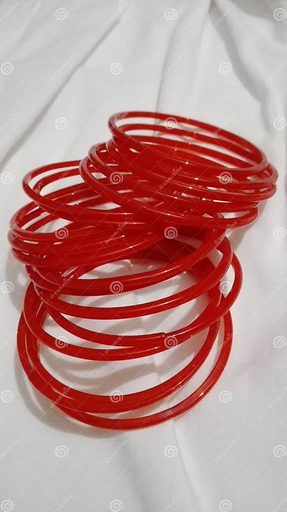 Beautiful Red Glass Bangles Stock Photo - Image of bangles, glass ...
