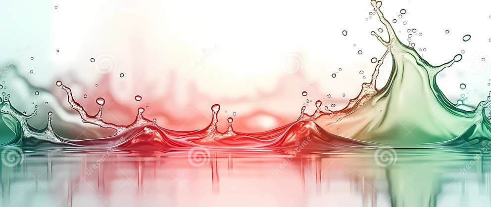 Beautiful Red and Green Gradient on White Background, Flutter Style ...