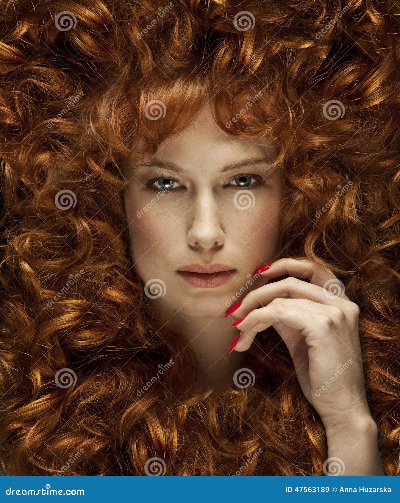Beautiful red-haired girl stock image. Image of luxury - 47563189