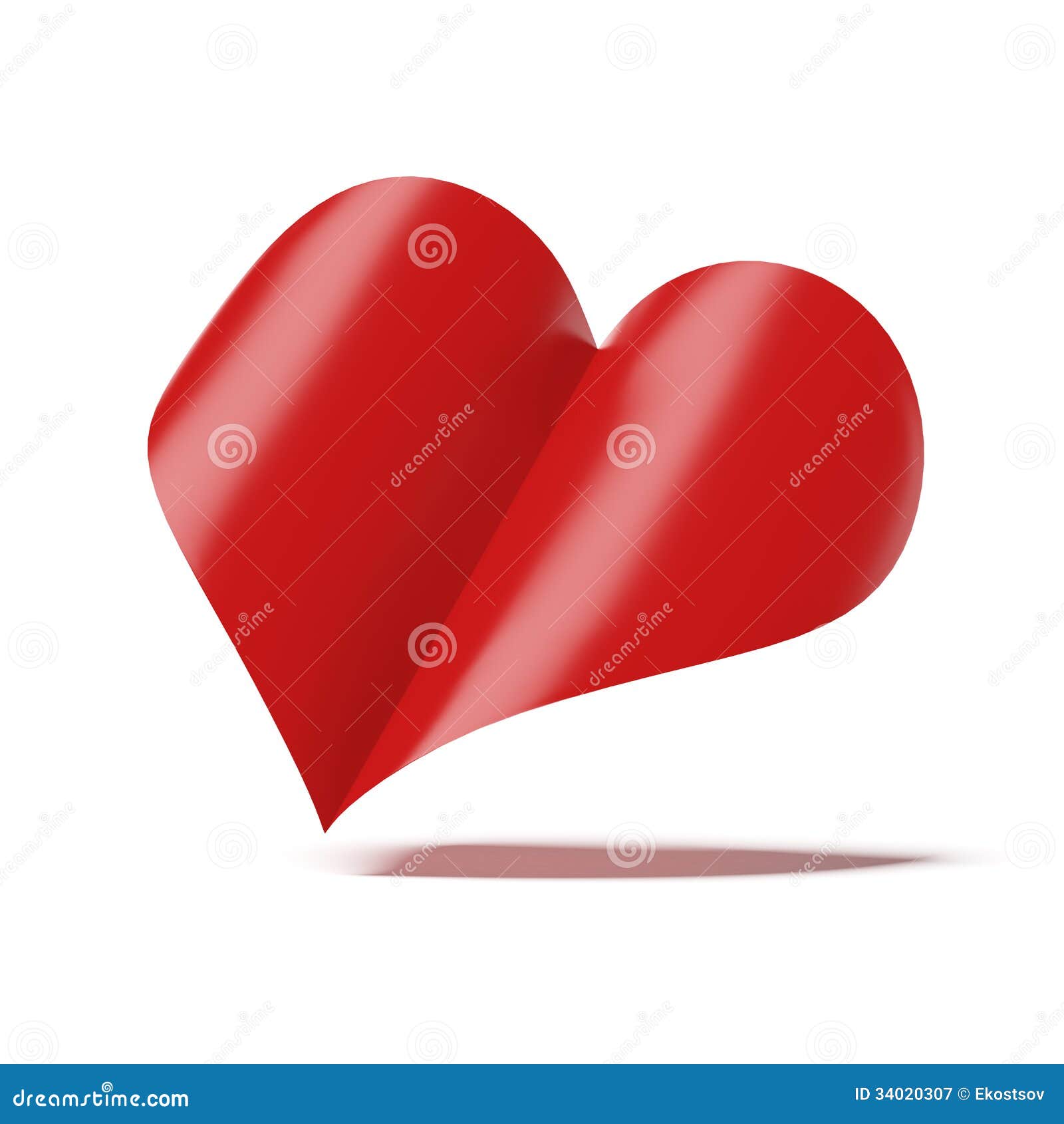 Beautiful red heart stock illustration. Illustration of memories - 34020307