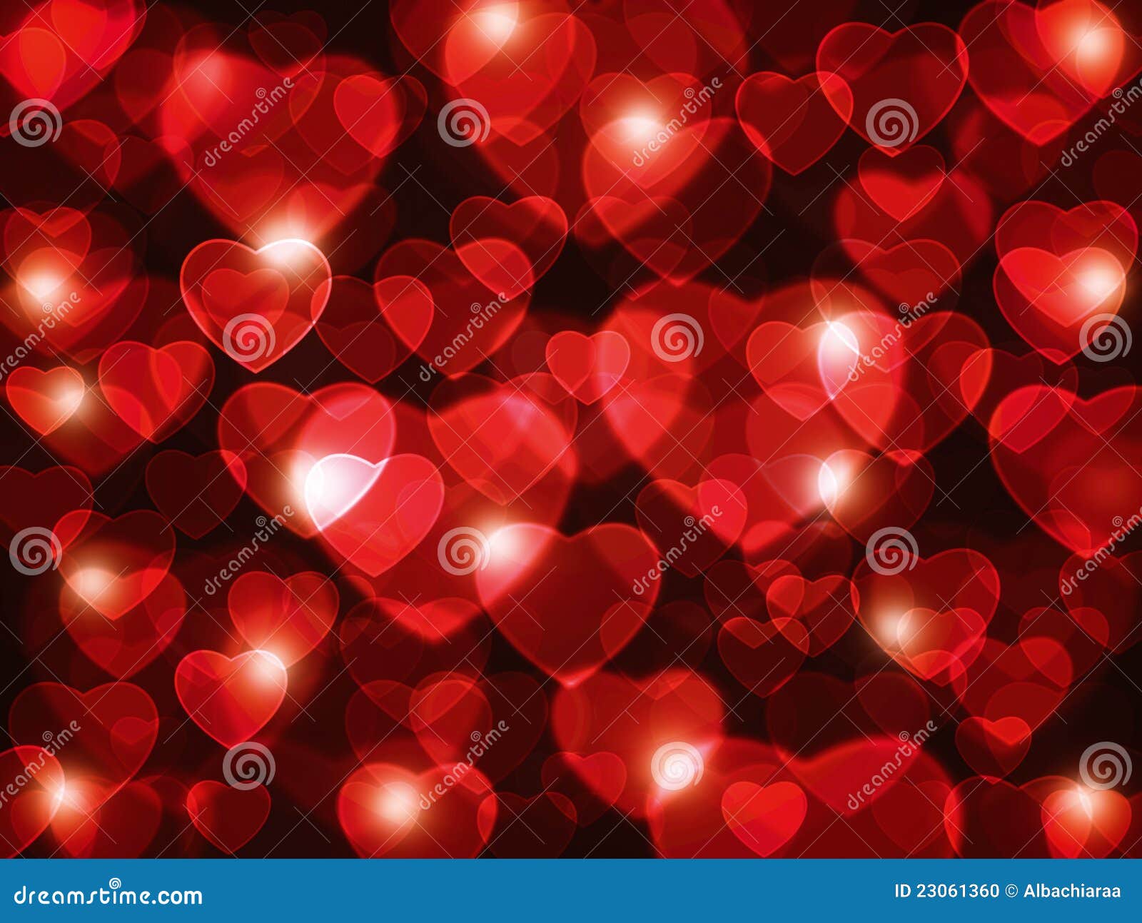 Beautiful Red Hearts Lens Background. Stock Illustration - Illustration ...