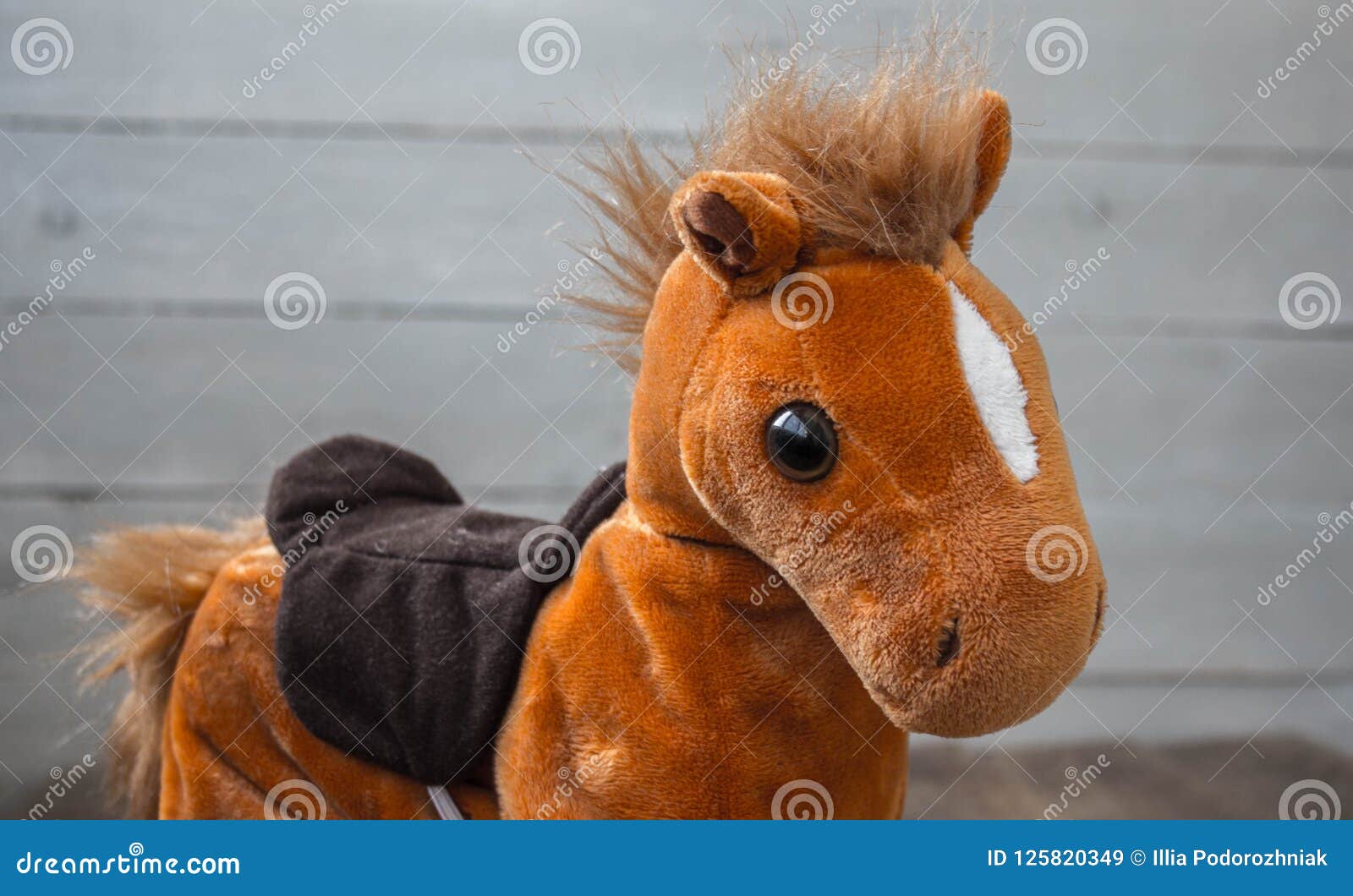 A Beautiful Red Horse with a Saddle Kid Toy Stock Image - Image of ...