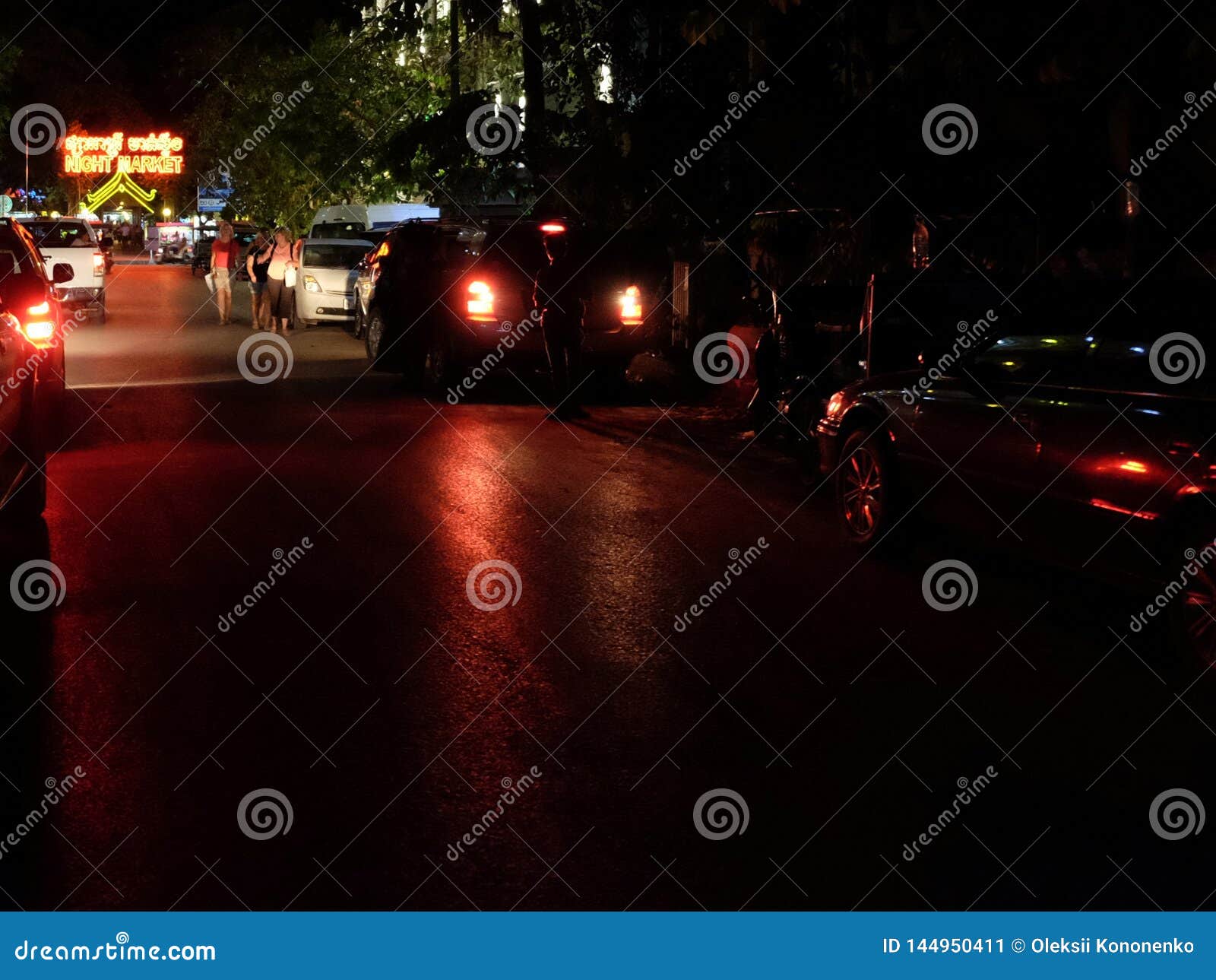 Beautiful Red Light from the Car`s Rear Lights Editorial Photo - Image ...