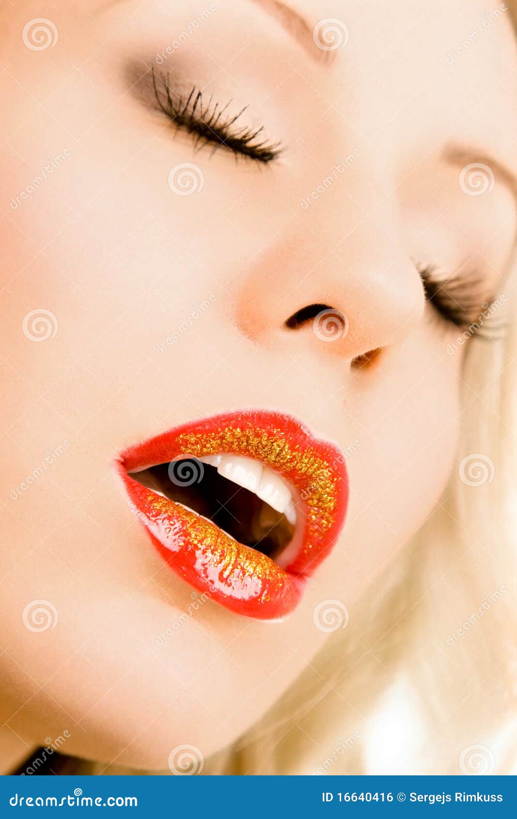 Beautiful Red lips stock photo. Image of mouths, females - 16640416