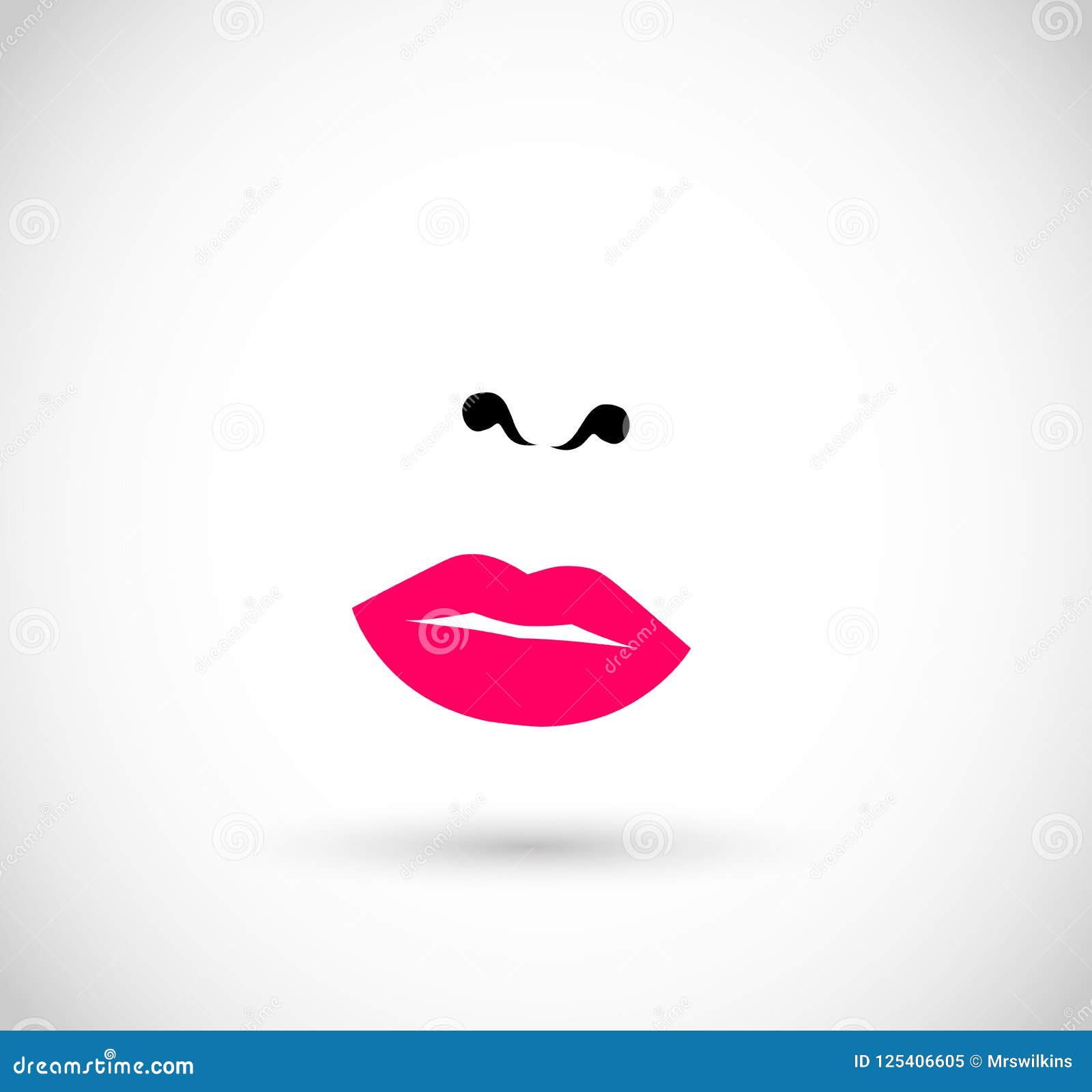Beautiful Red Lips Icon Vector Stock Vector Illustration Of Passion