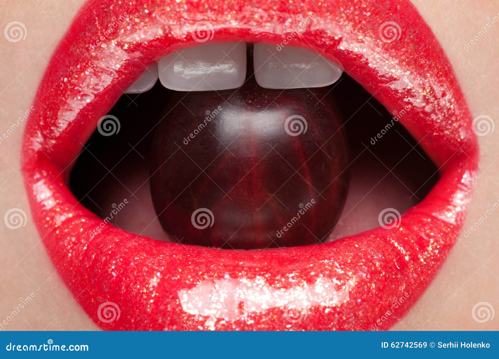 Beautiful red lips. stock image. Image of matte, cosmetics - 62742569