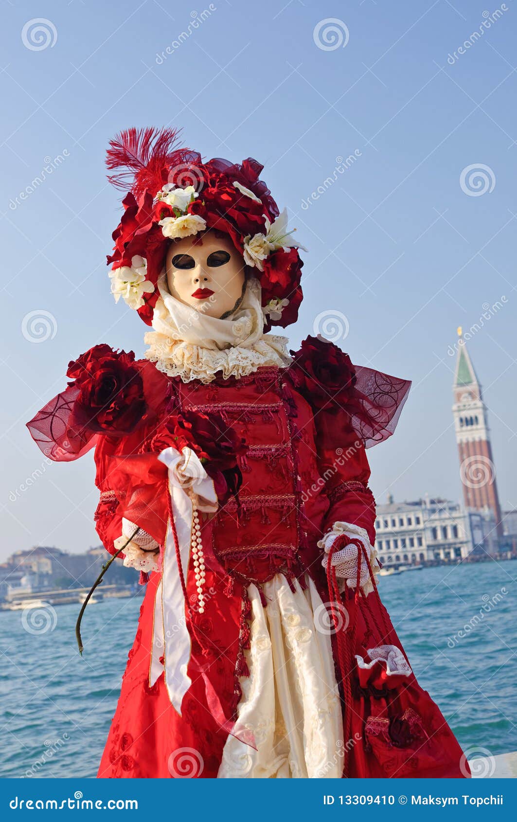 Beautiful red mask stock photo. Image of hide, costume - 13309410