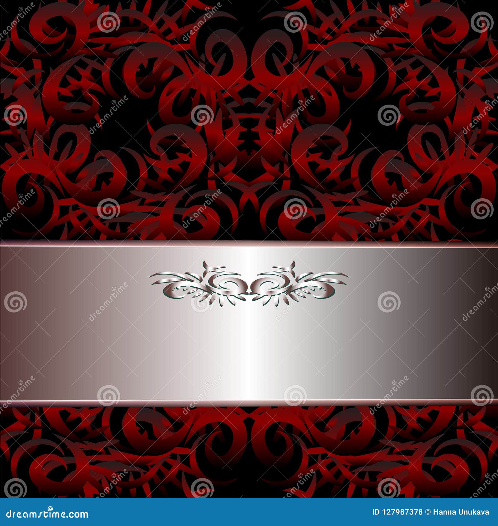 Beautiful Red Pattern with Ornament Stock Vector - Illustration of card ...