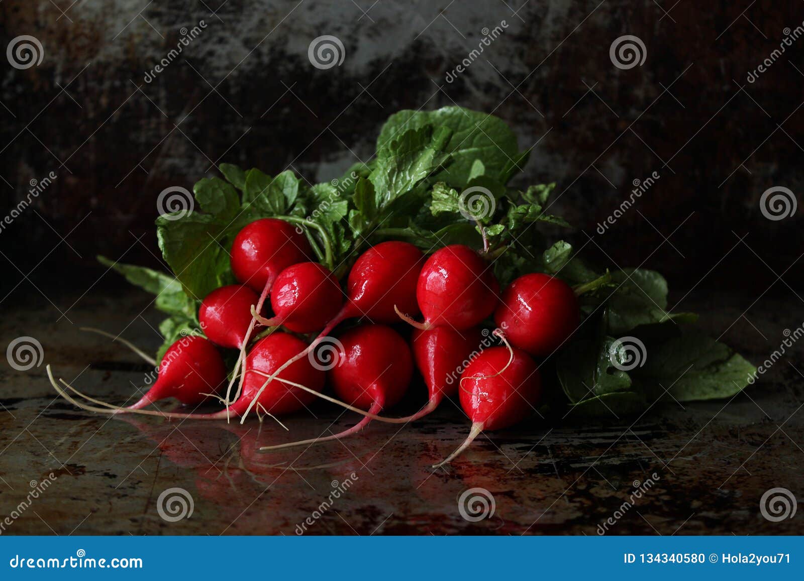Beautiful red radishes stock photo. Image of washed - 134340580