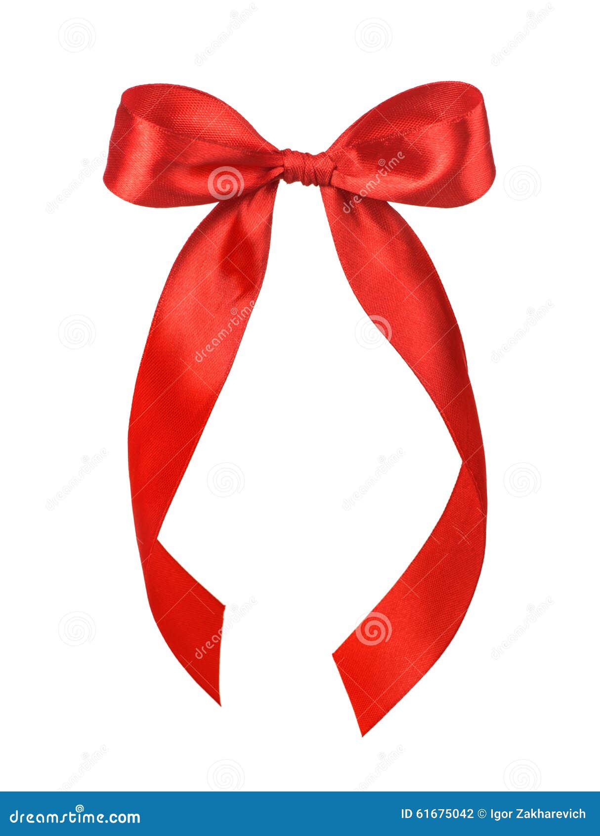 Beautiful Red Satin Gift Bow, Stock Photo - Image of isolated, color ...