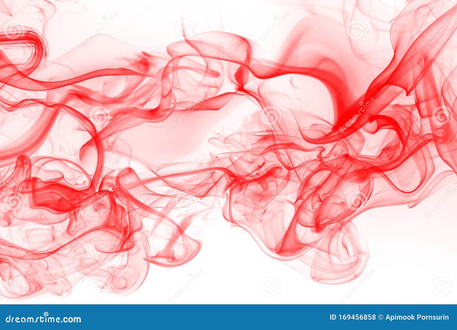 Beautiful Red Smoke Abstract on White Background Fo Design Stock Photo ...