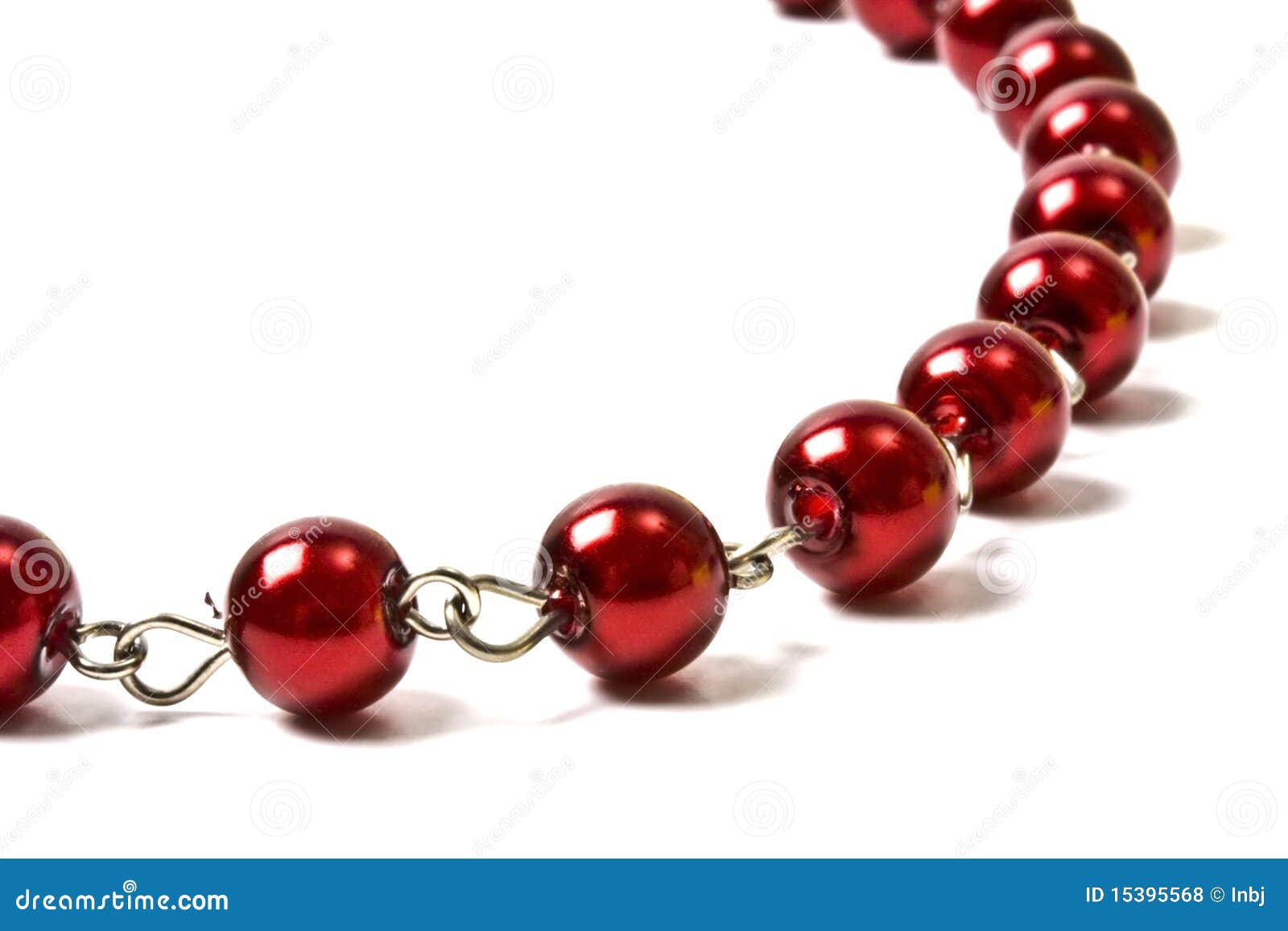 Beautiful Red String of Beads Closeup Stock Photo - Image of elegance ...
