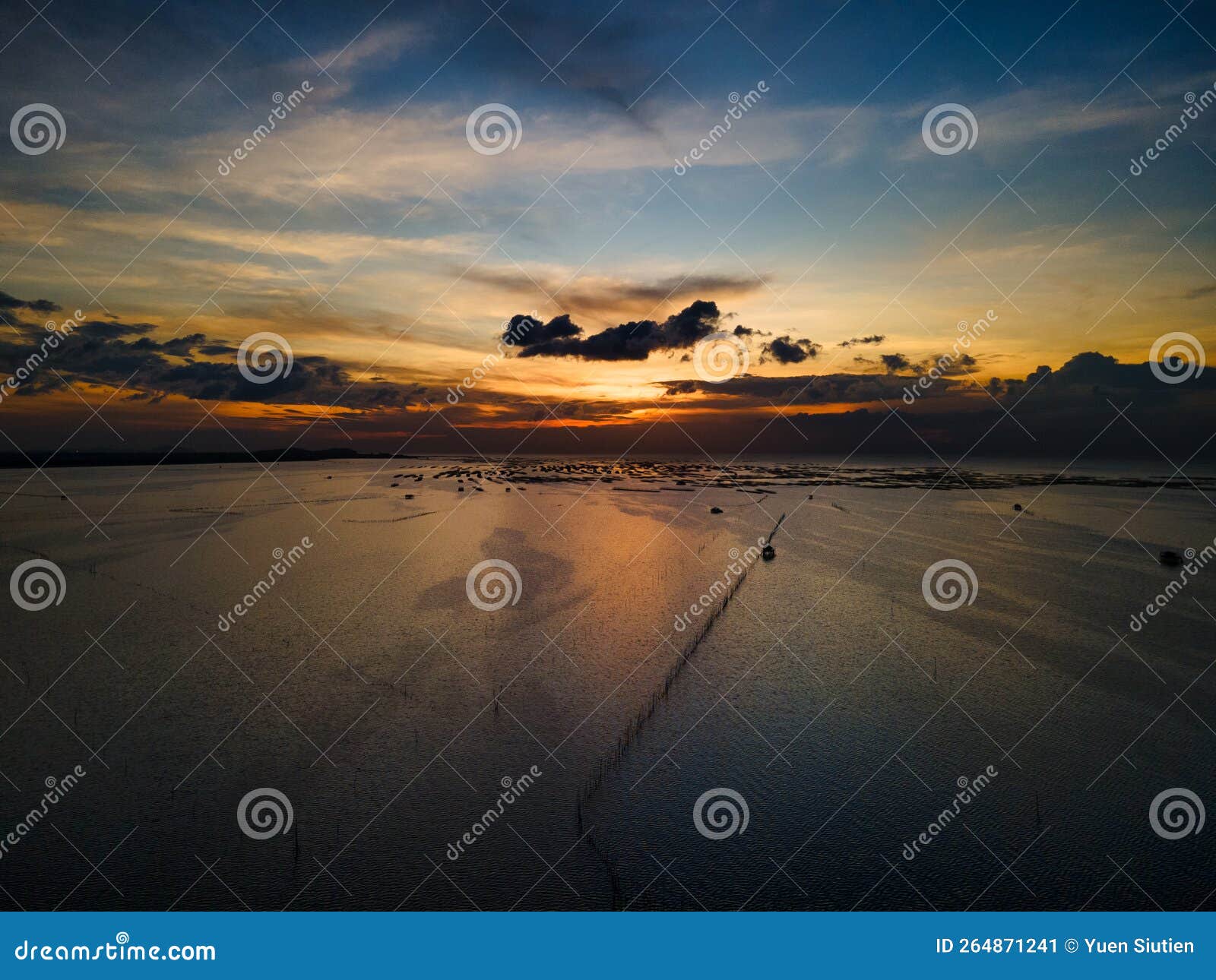 Beautiful Red Sunset Over the Ocean Stock Image - Image of sunset ...