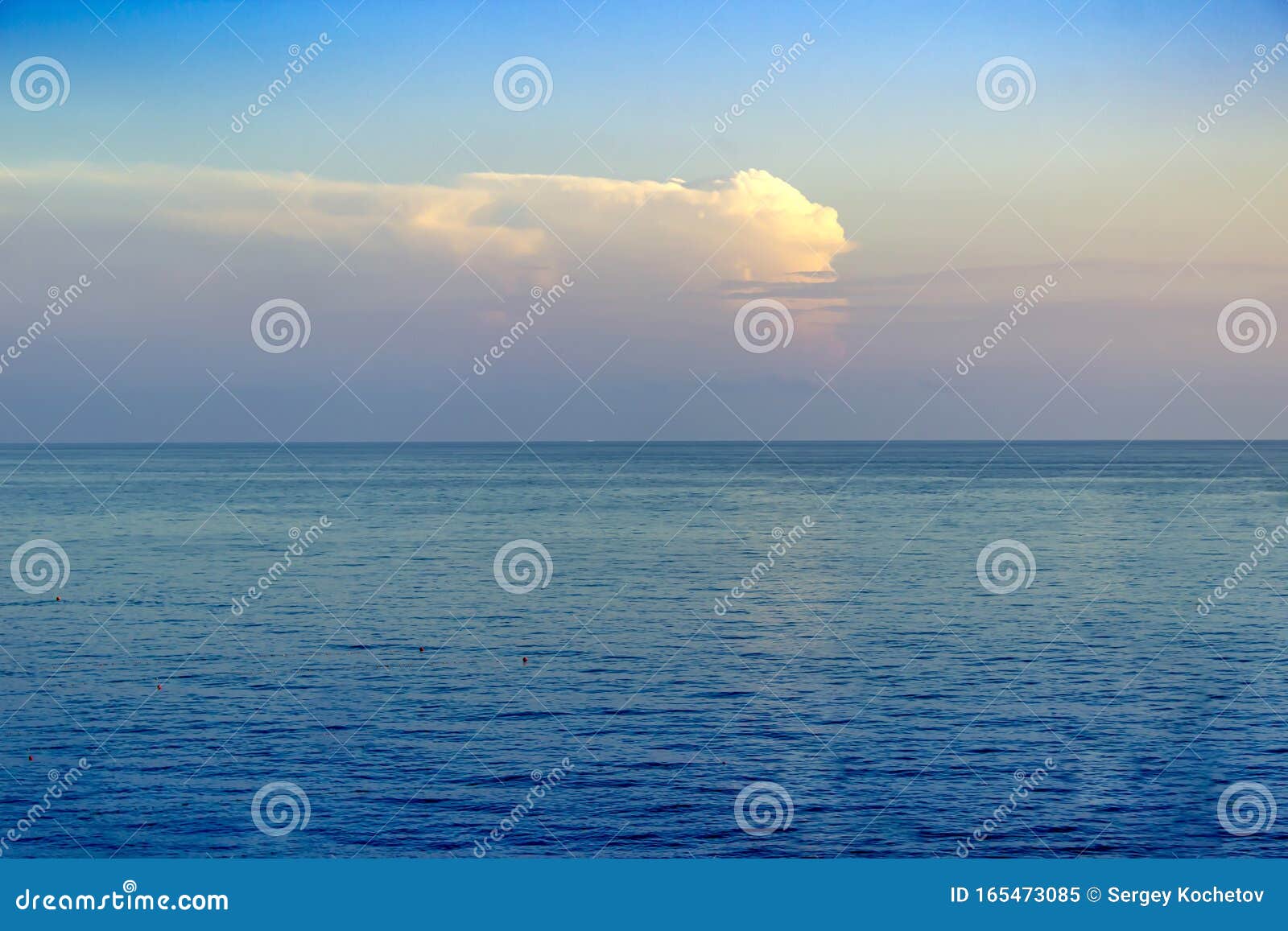 Beautiful Red Sunset Over the Sea. Summer Landscape Stock Image - Image ...