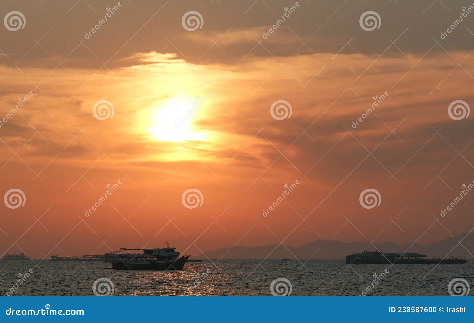 Beautiful Red Sunset at Sea Stock Photo - Image of horizon, sunlight ...