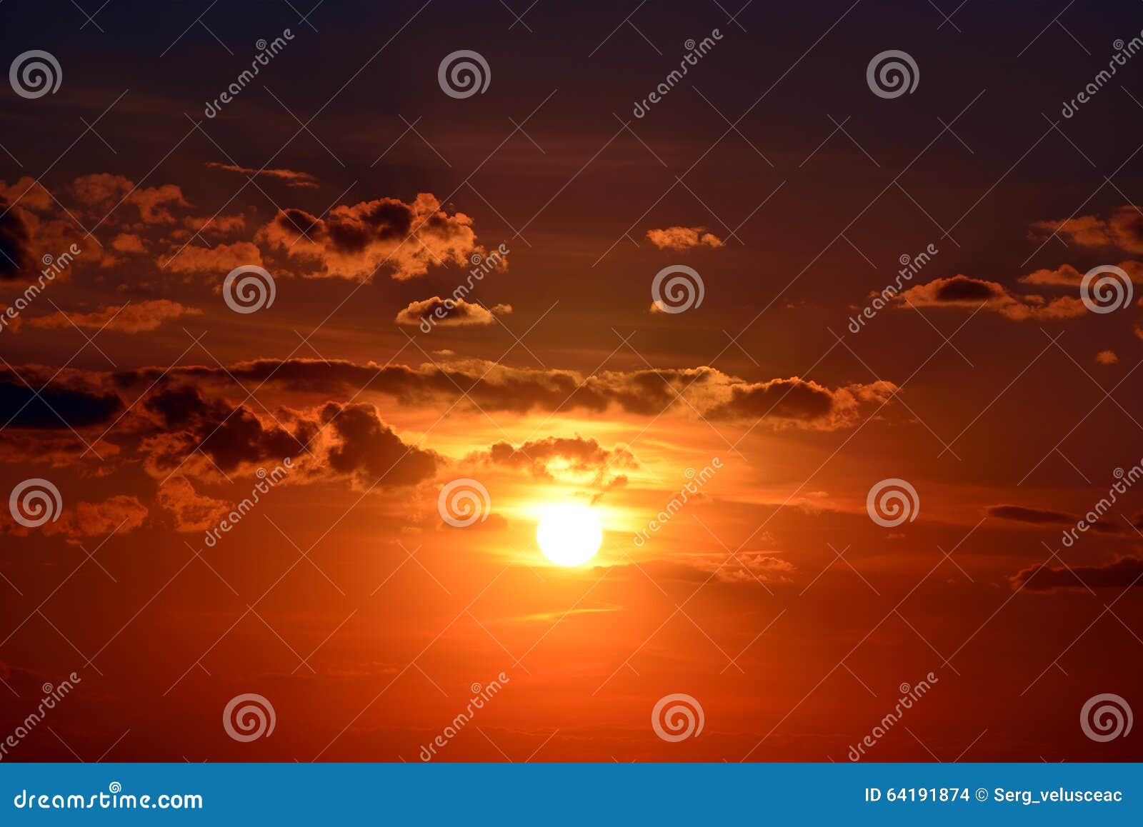 Beautiful red sunset stock photo. Image of clear, scenic - 64191874