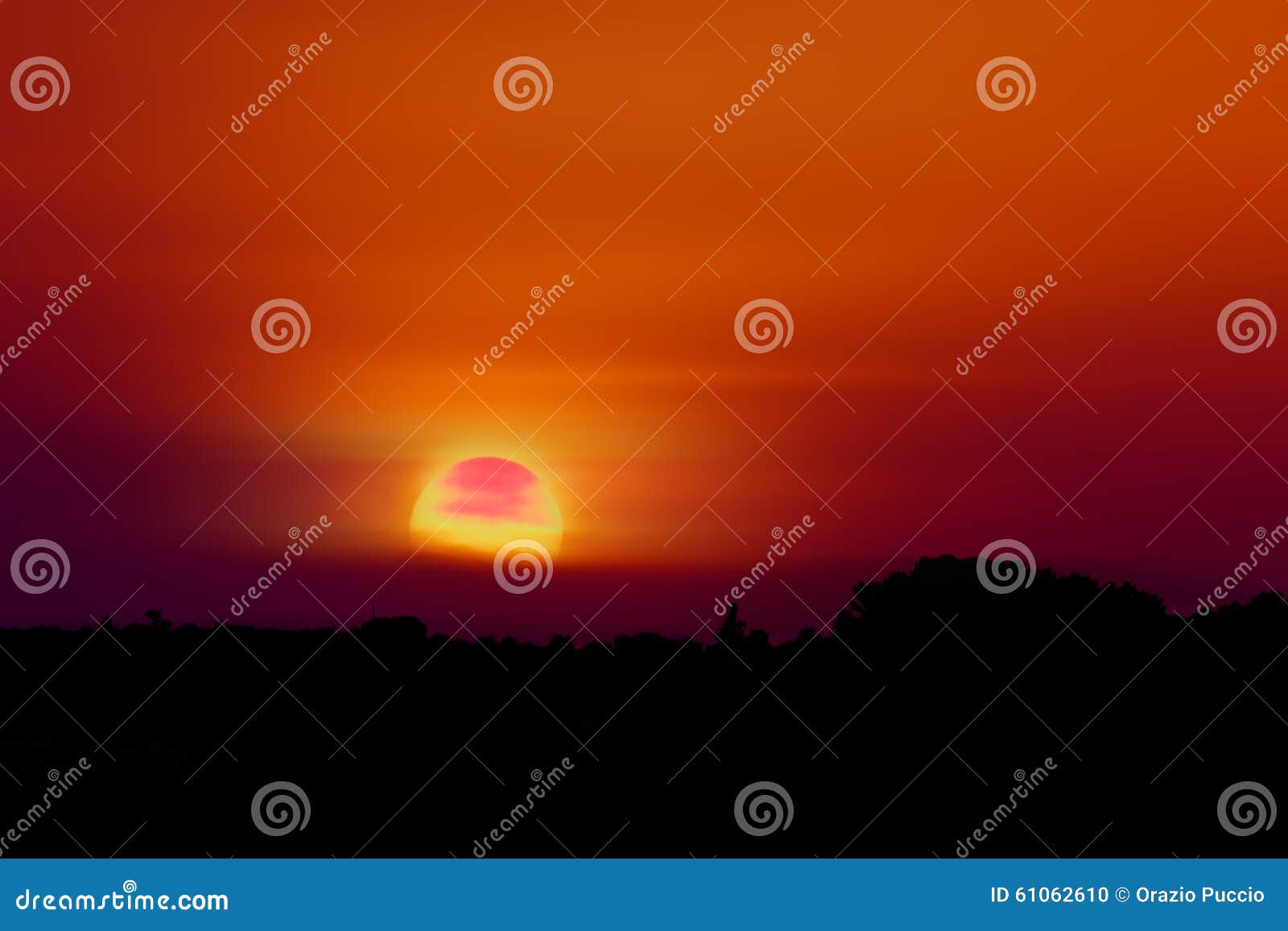 Beautiful red sunset stock photo. Image of outdoor, orange - 61062610