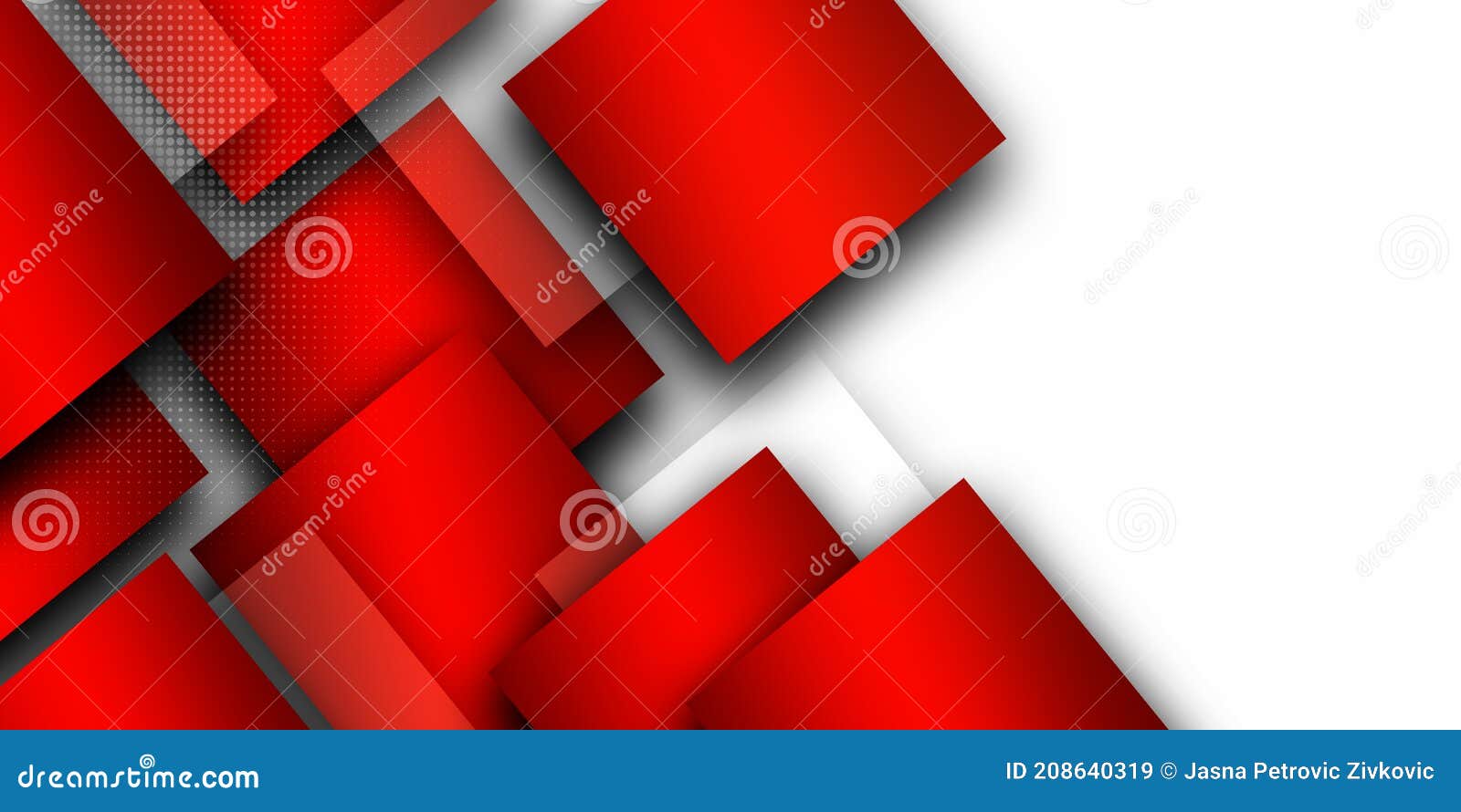 Red and White Geometric Corporate Banner Design Stock Illustration ...