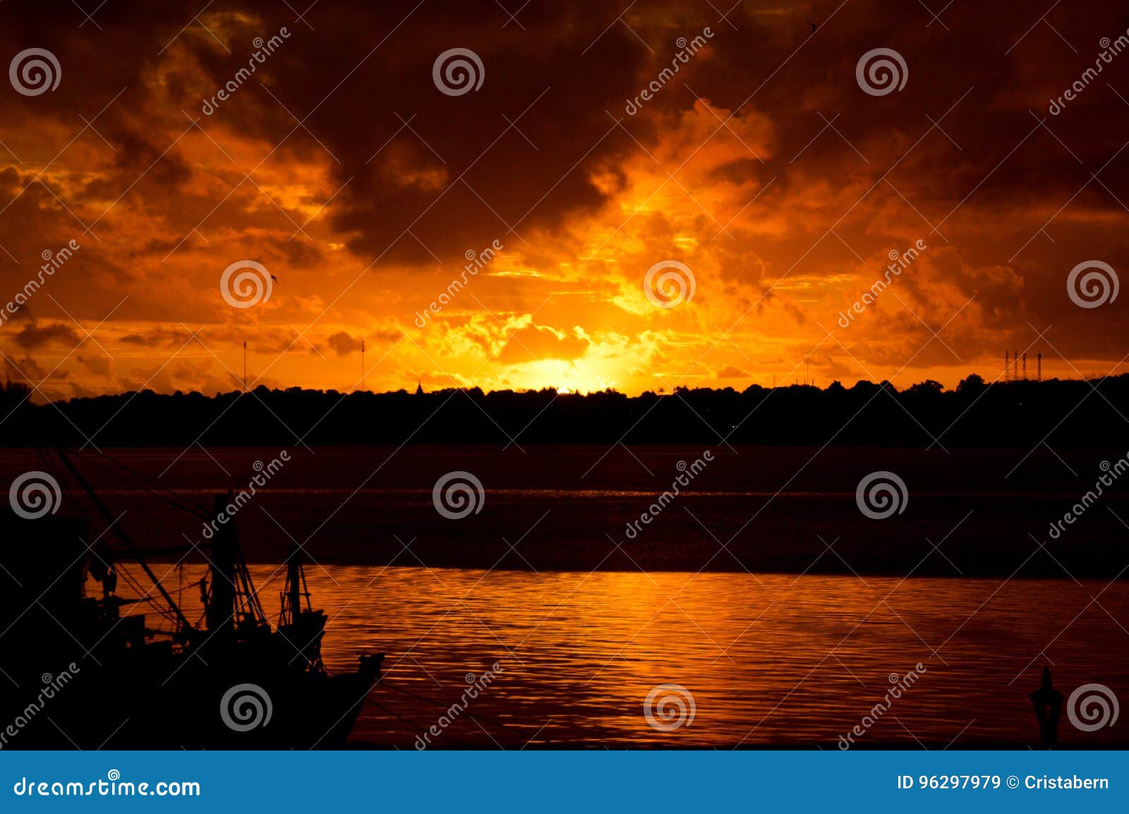 Beautiful Red Yellow Sunset Stock Image - Image of landscape, nice ...