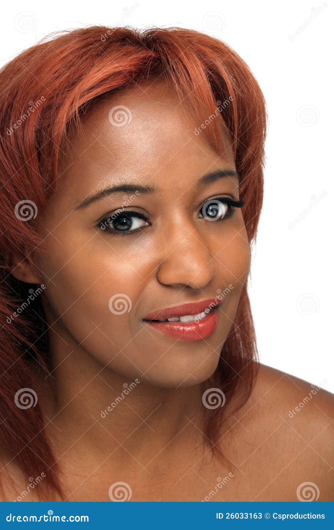 Beautiful Redhead, Headshot Stock Image - Image of portrait, beautiful ...
