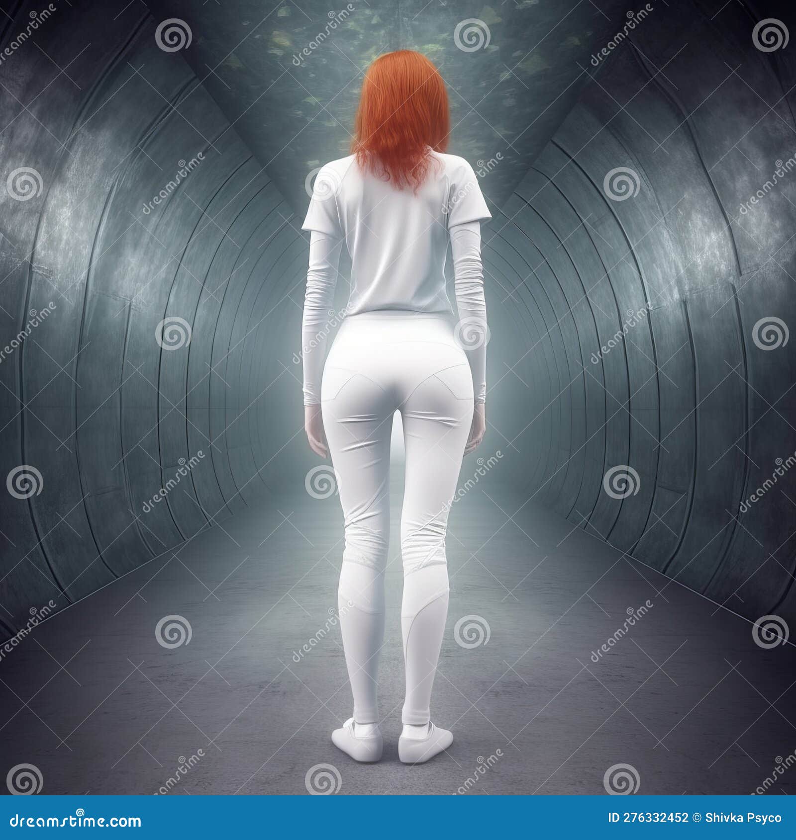 Beautiful Redhead Woman with Big Bottom Generative AI Stock ...