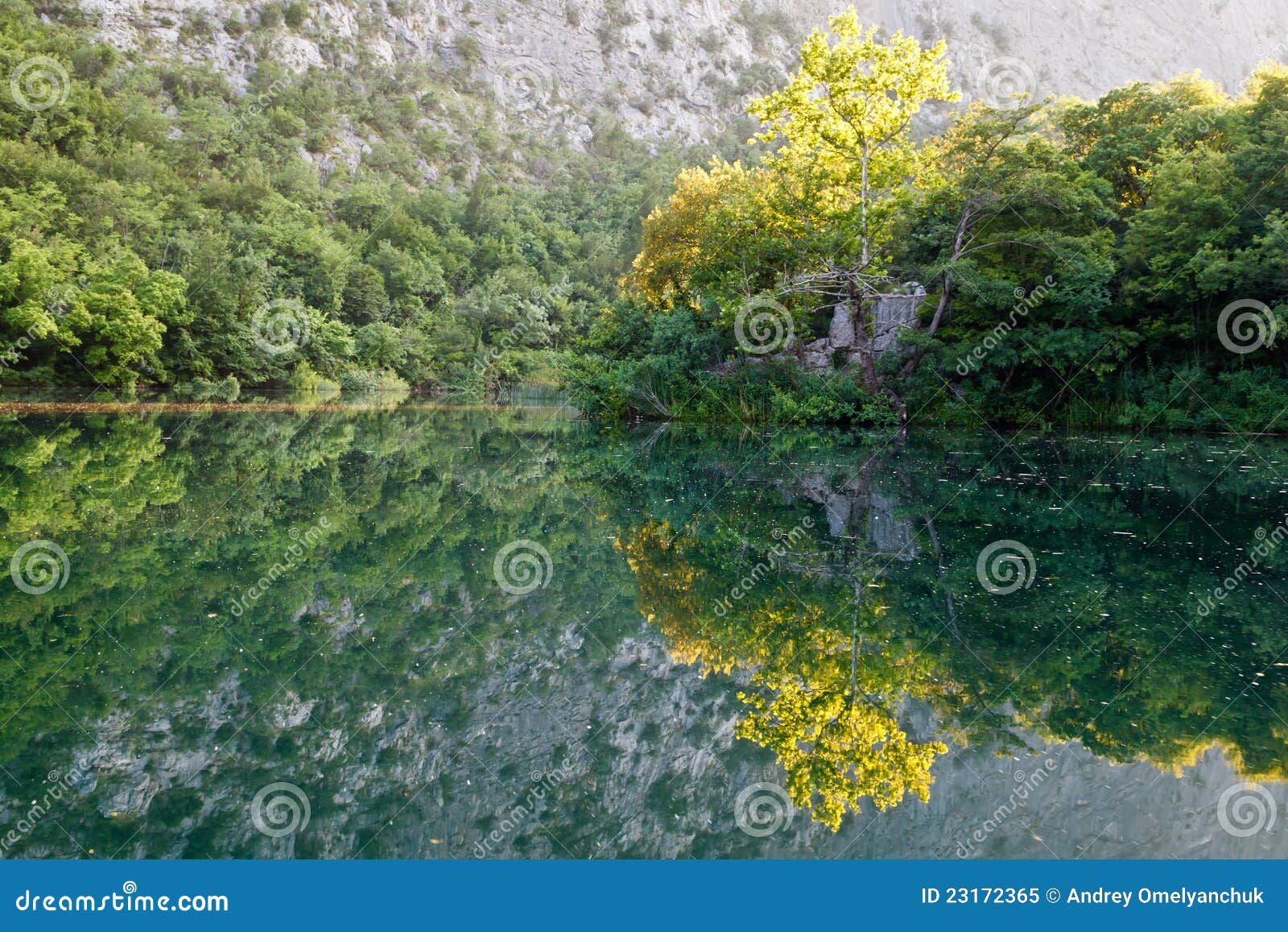 Beautiful Reflection on the River Near Split Stock Image - Image of ...