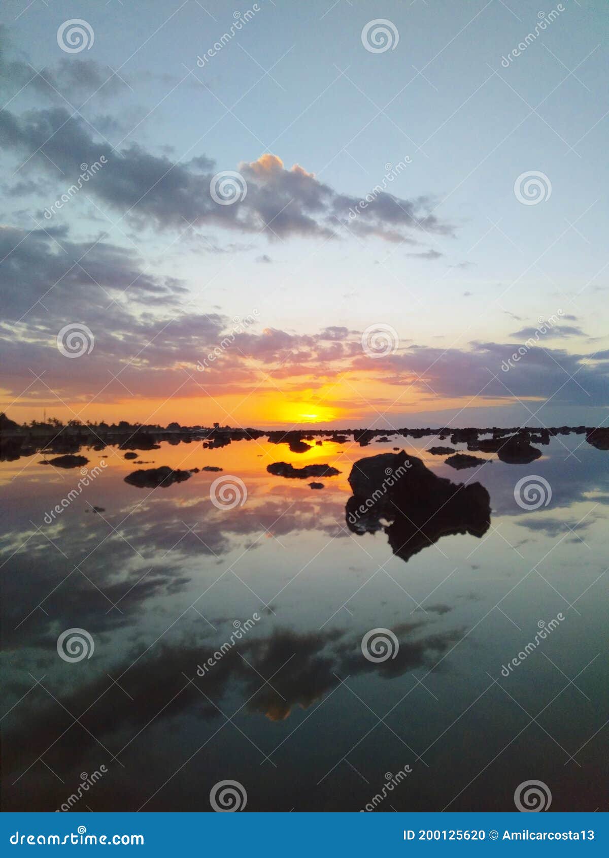 Sunset in Dili Beach, Timor-Leste. Stock Photo - Image of ocean ...