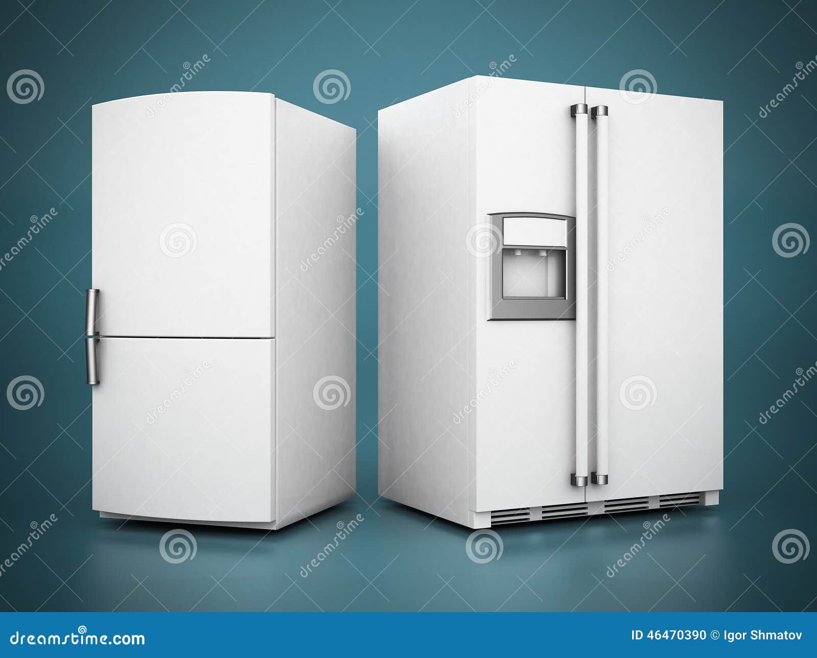 Beautiful refrigerator stock illustration. Illustration of freezer ...