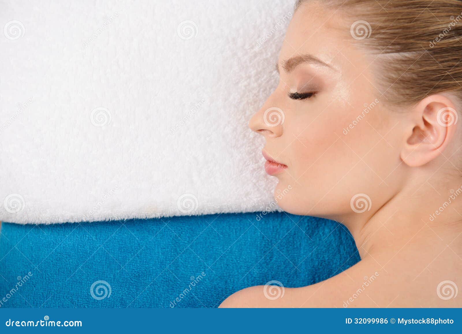 Beautiful Relaxed Female Ready for a Spa Treatment Stock Photo - Image ...