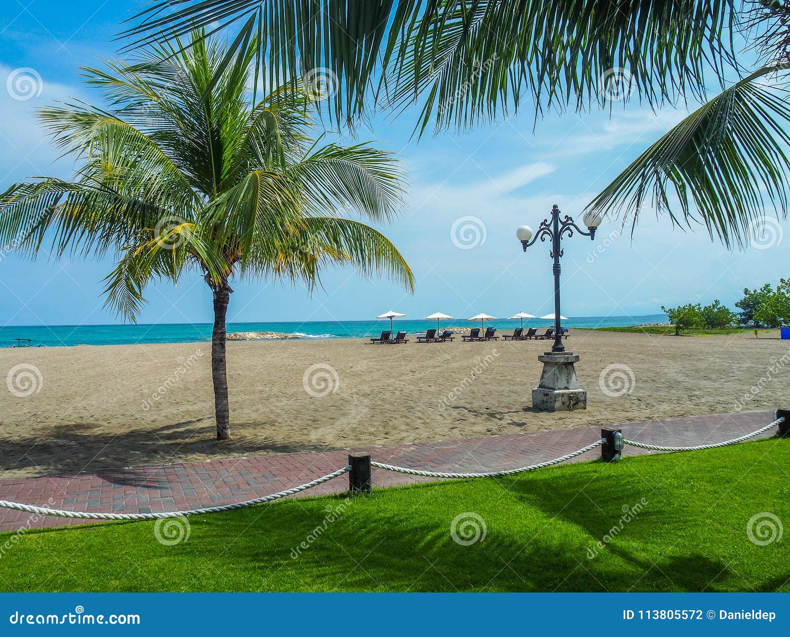 Beautiful relaxing beach stock photo. Image of luxury - 113805572