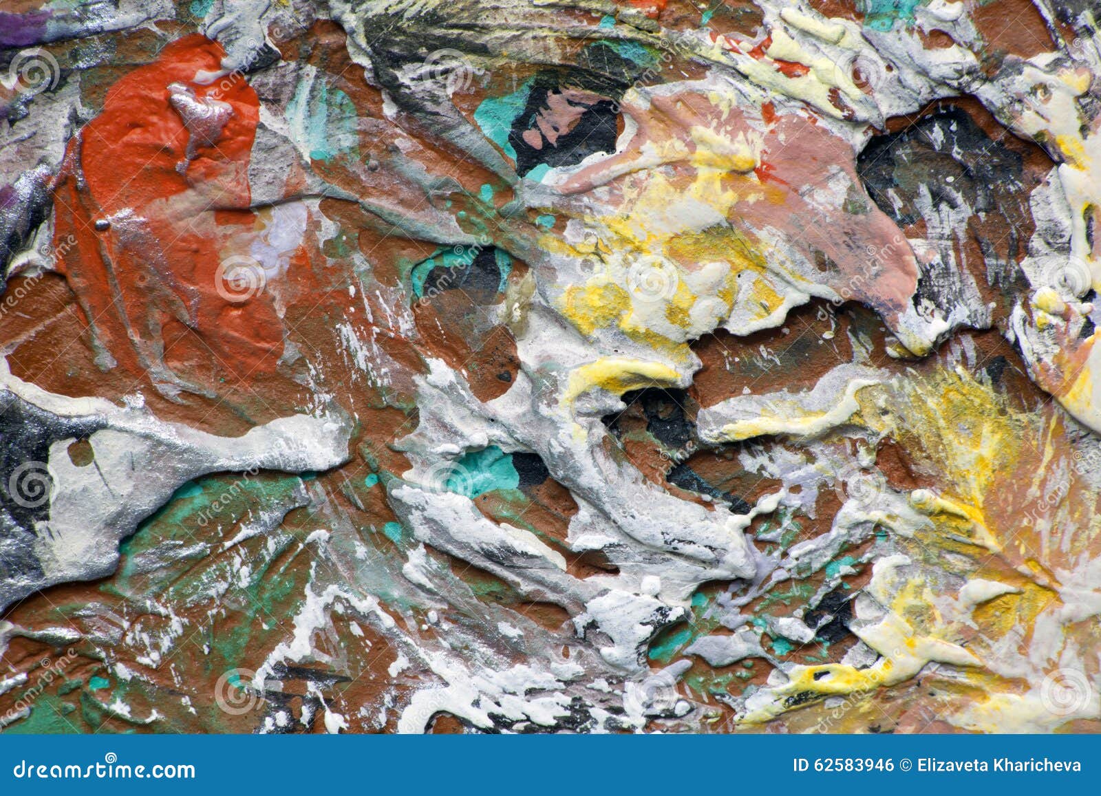 A Beautiful Relief on the Palette Stock Photo - Image of painting ...