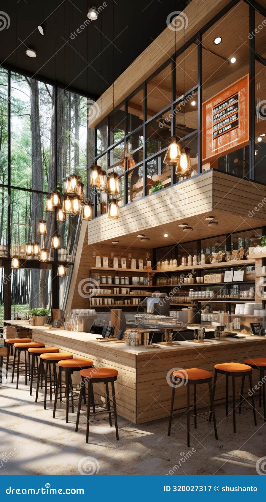 A Beautiful Representation of the Restaurant Interior Stock ...