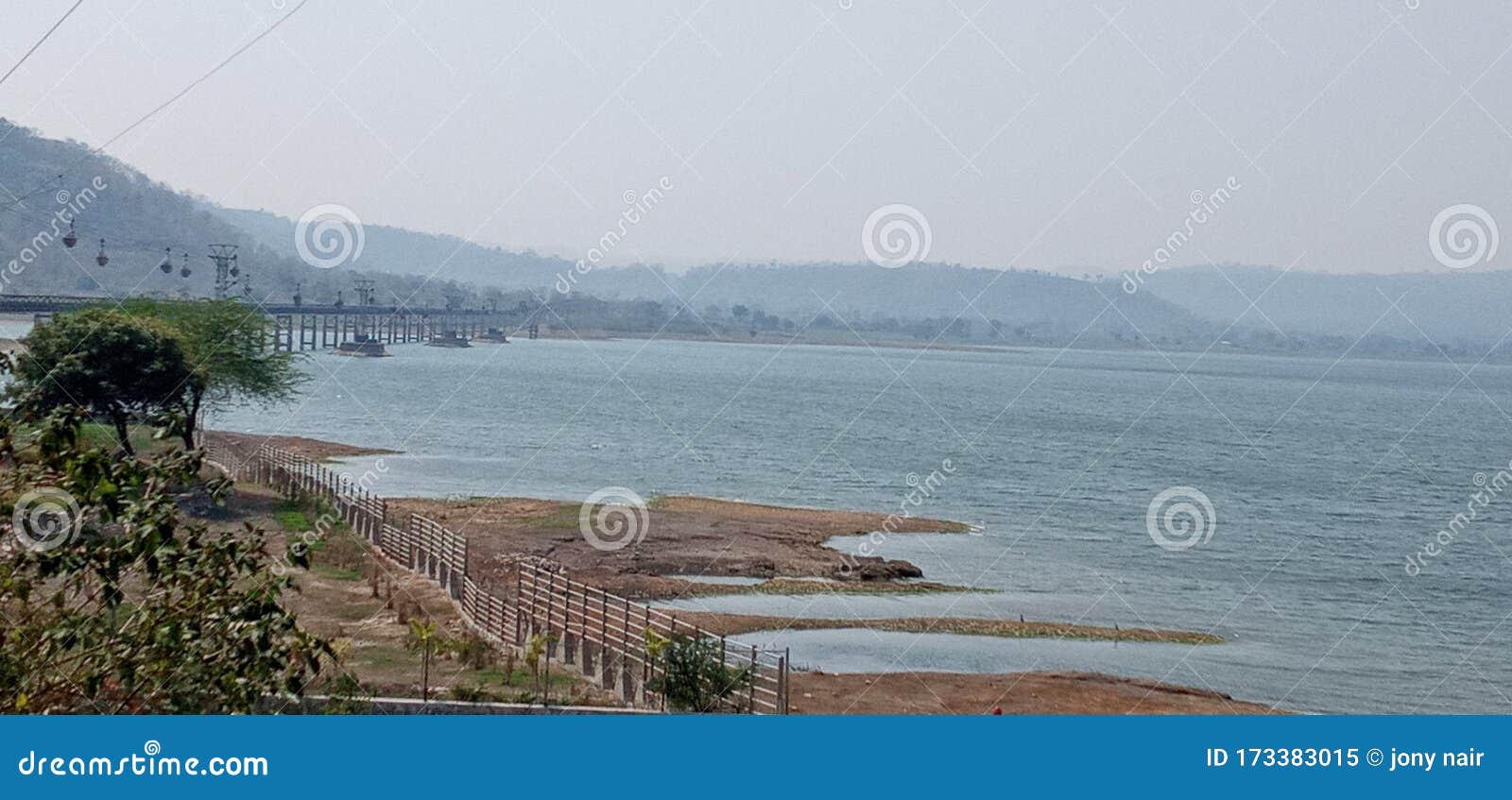 Beautiful Reservoir Present in Gadchandur Chandrapur Stock Image ...