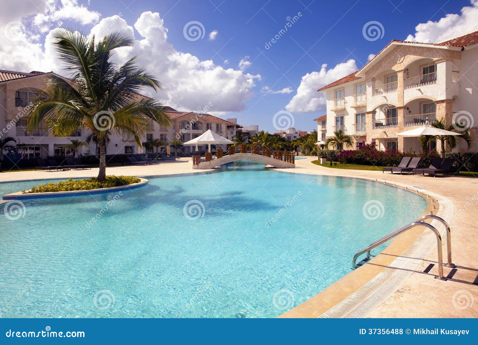 Beautiful Resort Pool stock photo. Image of transparent - 37356488