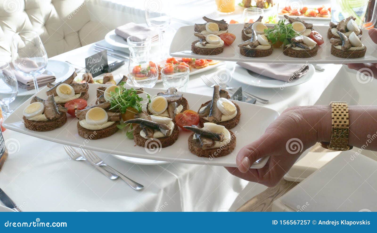 In the Beautiful Restaurant, the Chef Cook Has Prepared Many Different ...