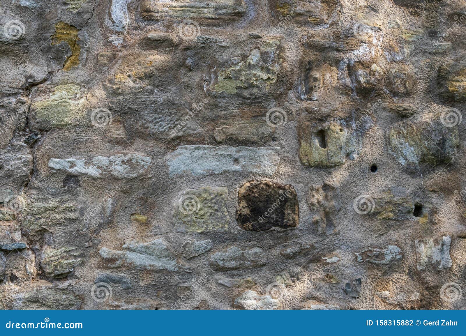 Beautiful Restored Sandstone Wall of a Castle with Differently Sized ...