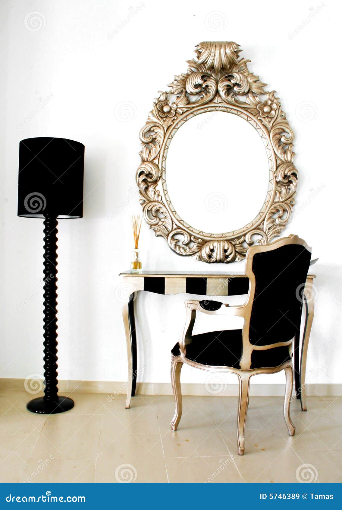 Beautiful Retro Baroque Mirror Stock Image - Image of antique ...
