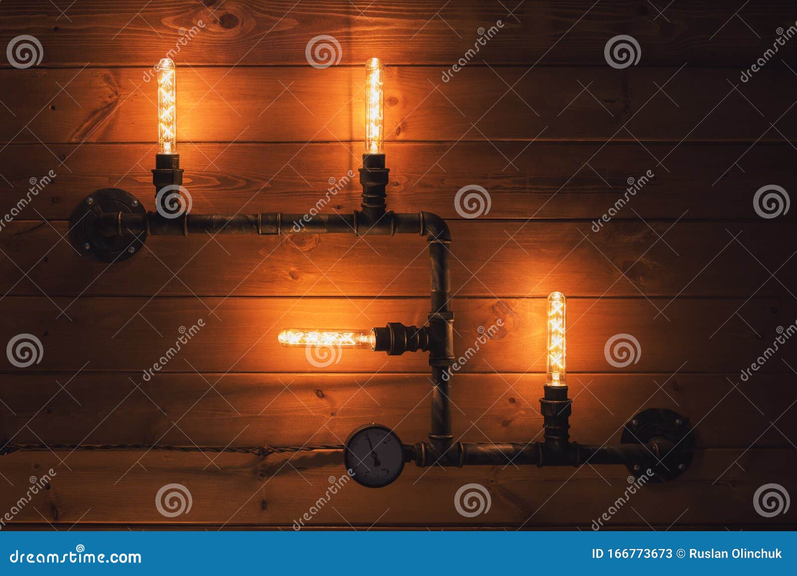 Beautiful Retro Edison Light Stock Image - Image of beautiful ...