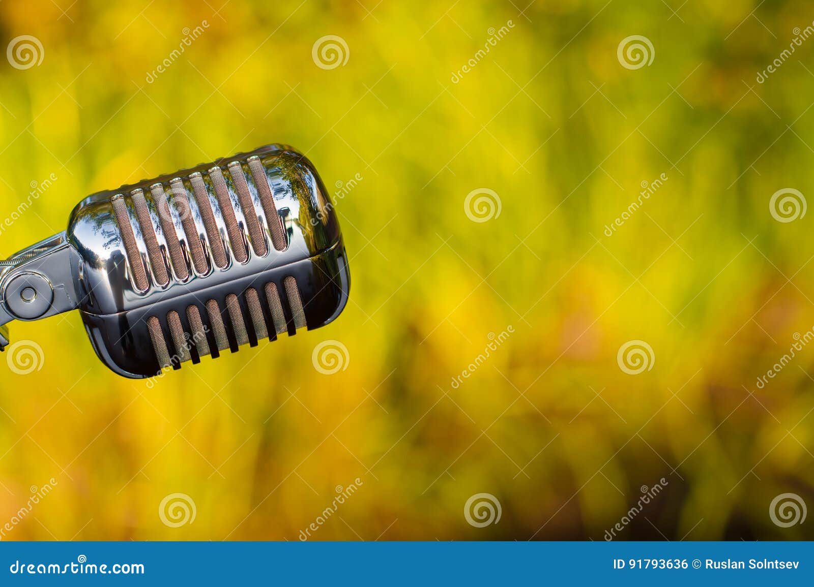 Beautiful Retro Microphone Closeup Editorial Photo - Image of blurring ...