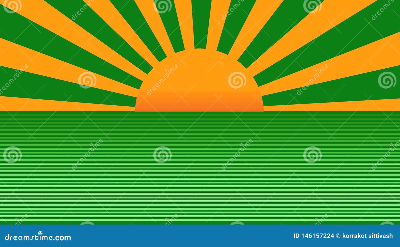 Beautiful Retro Radial Sun Rising Abstract Background 3d Render Stock ...