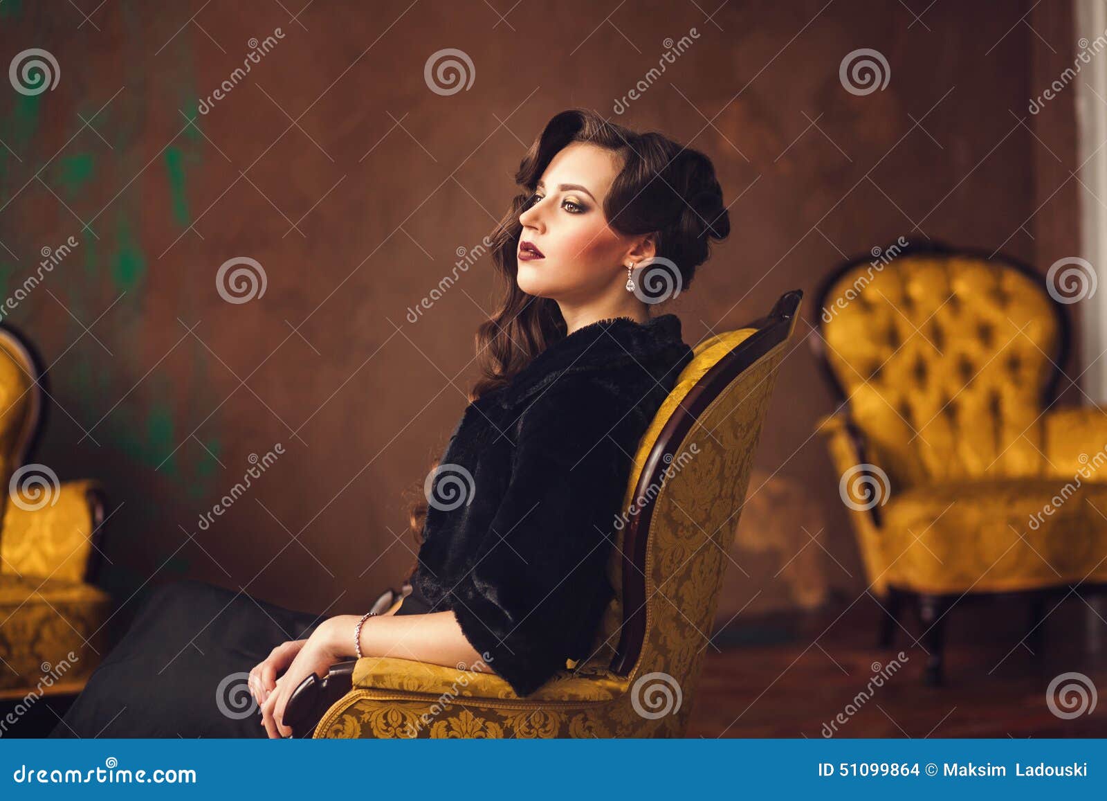 33,184 Retro Woman Sitting Stock Photos - Free & Royalty-Free Stock ...