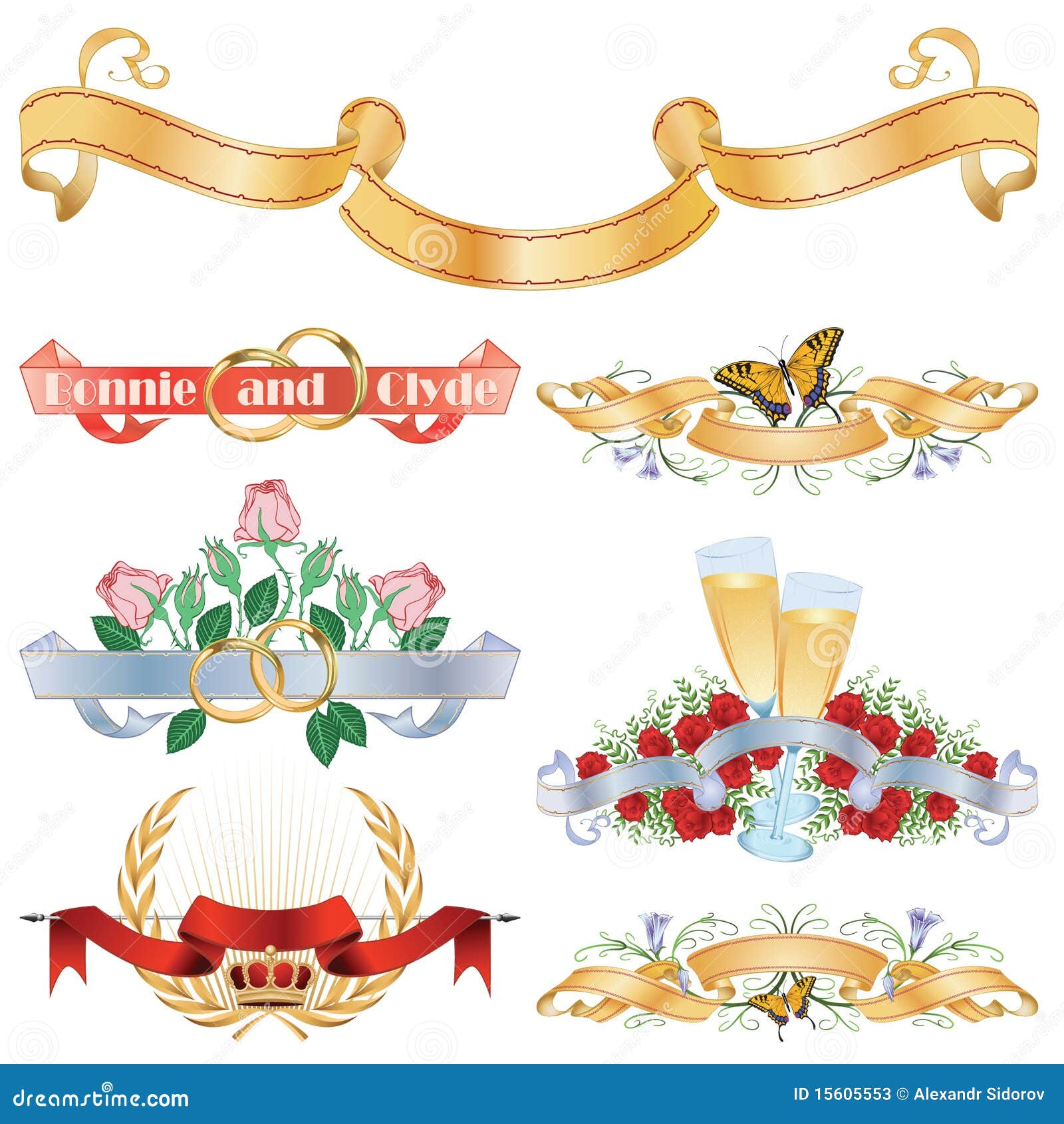 Beautiful Ribbons for Decoration Design Stock Vector - Illustration of ...