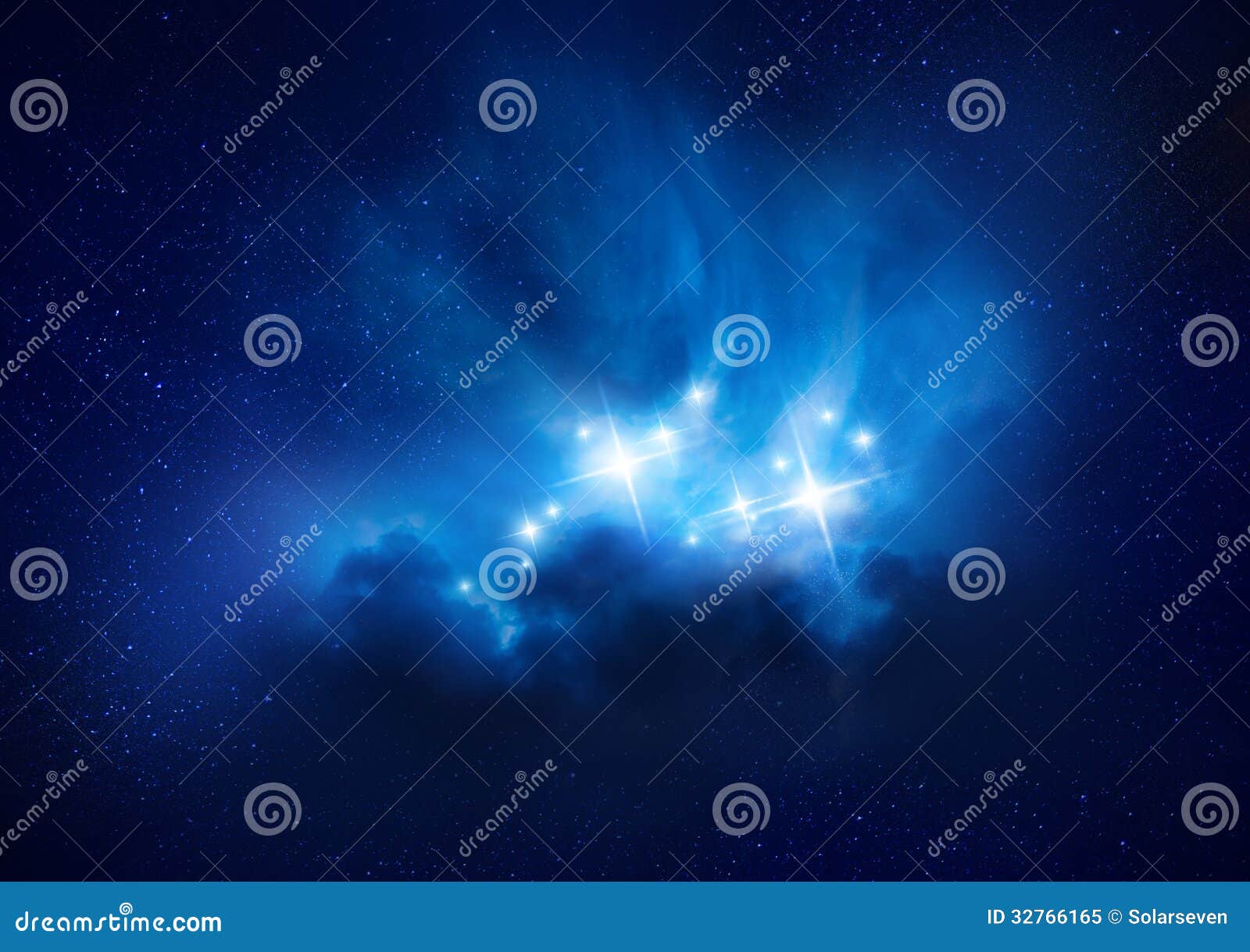 Beautiful Rich Star Forming Nebula Stock Illustration - Illustration of ...