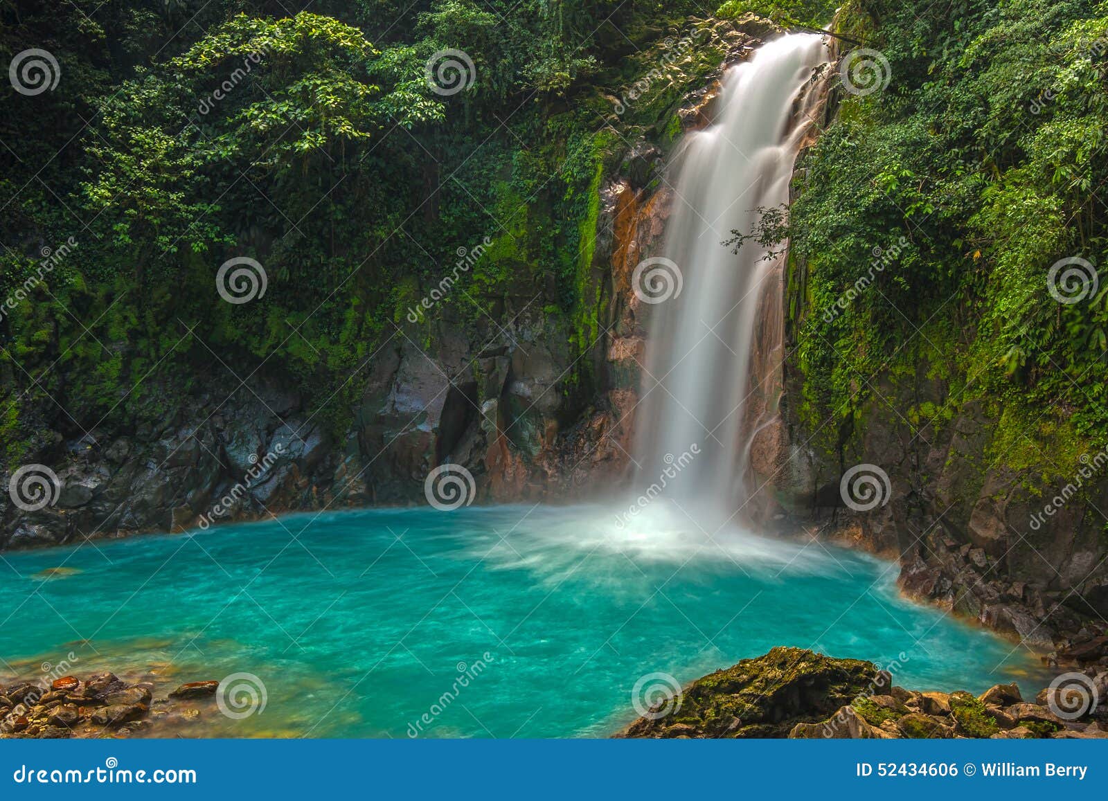 Beautiful Rio Celeste Waterfall Stock Photo | CartoonDealer.com #52434606