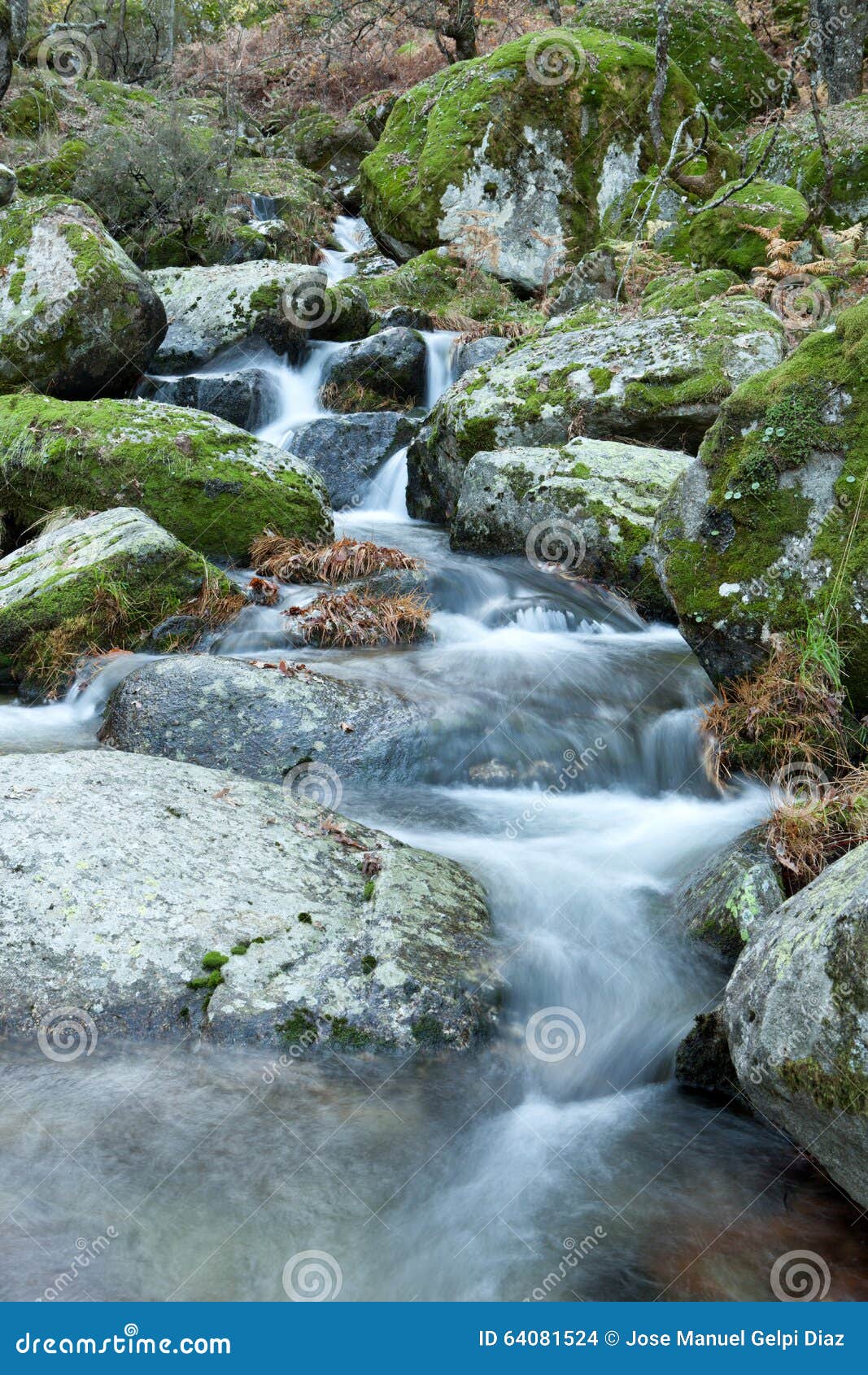 Beautiful River and Big Rocks with Moss Stock Photo - Image of rock ...
