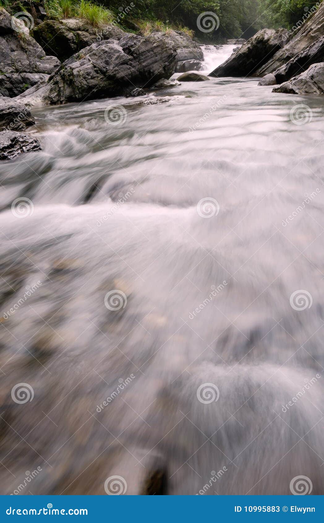 Beautiful River Flow Over the Stone Stock Image - Image of clean ...